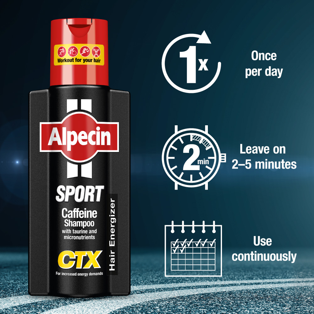 Alpecin Sport Caffeine Shampoo CTX - The shampoo for men who demand a ...