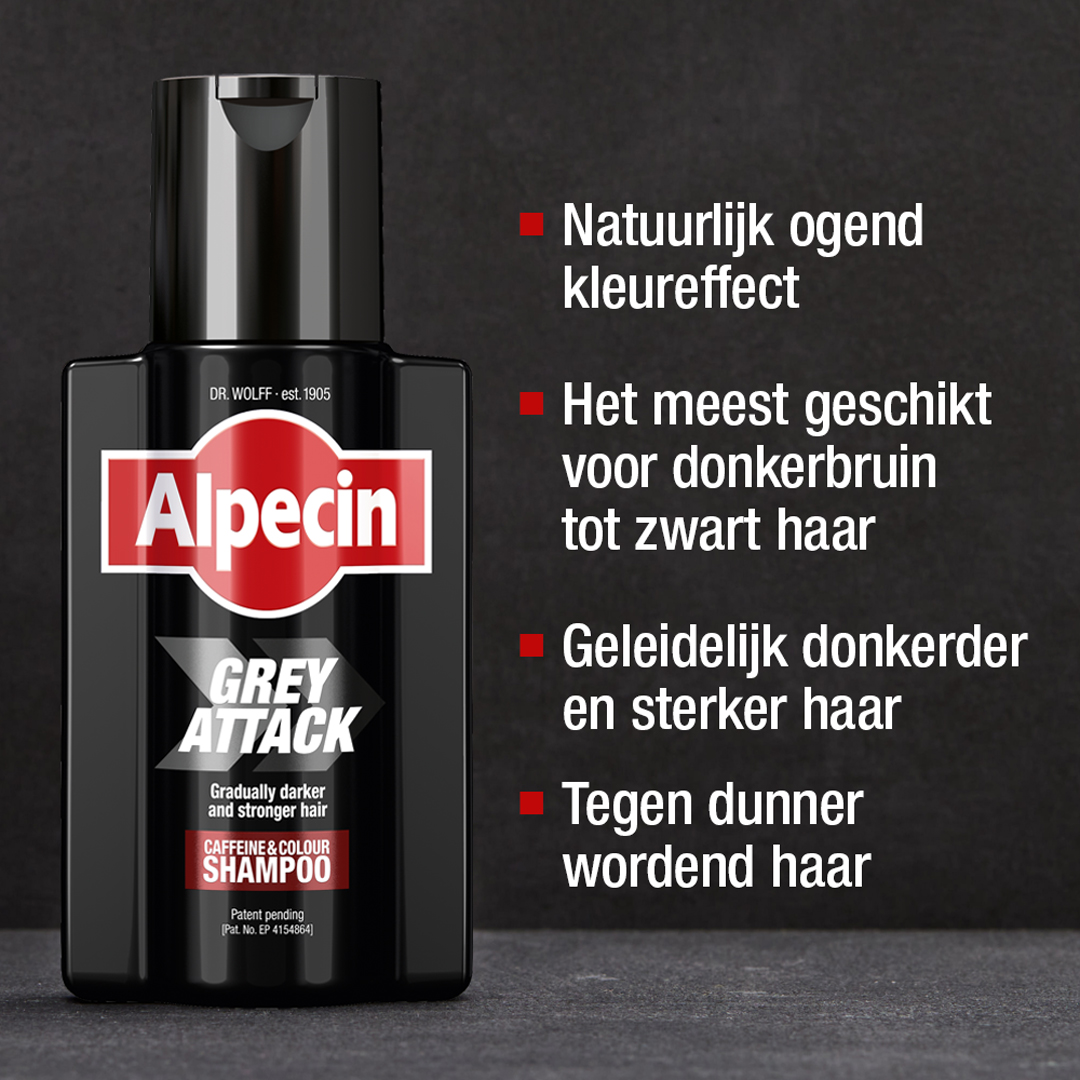 Alpecin Grey Attack | Anti-grijs shampoo met re-pigmentatie effect.